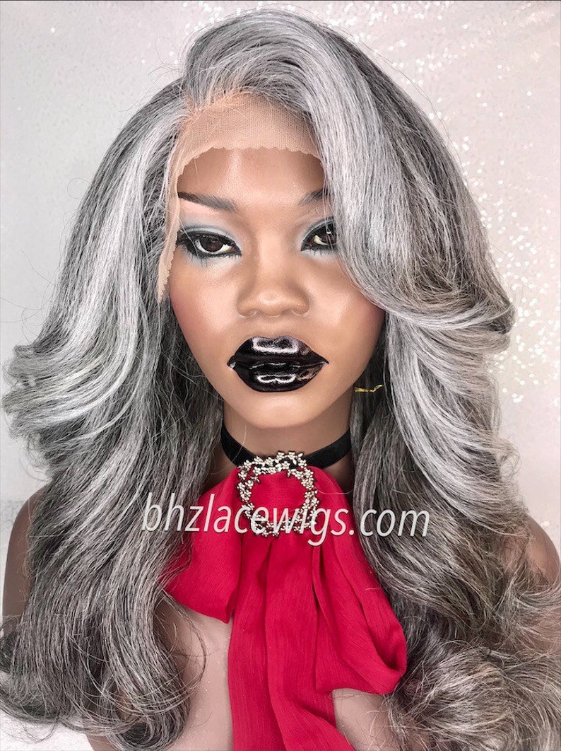 EXCLUSIVE// Auntie Beverly Gray Lace Wig Gray Lace Front Wig - Etsy