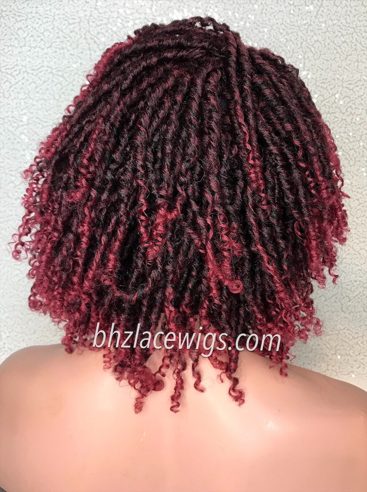 Kenyatta Red Locs Full Cap TWIST OUT Wig Faux Locs Dreadlocks - Etsy