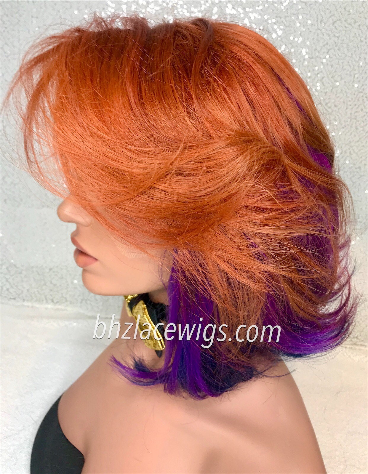 EXCLUSIVE custom color bob wig 100% Human hair wig Brown wig | Etsy