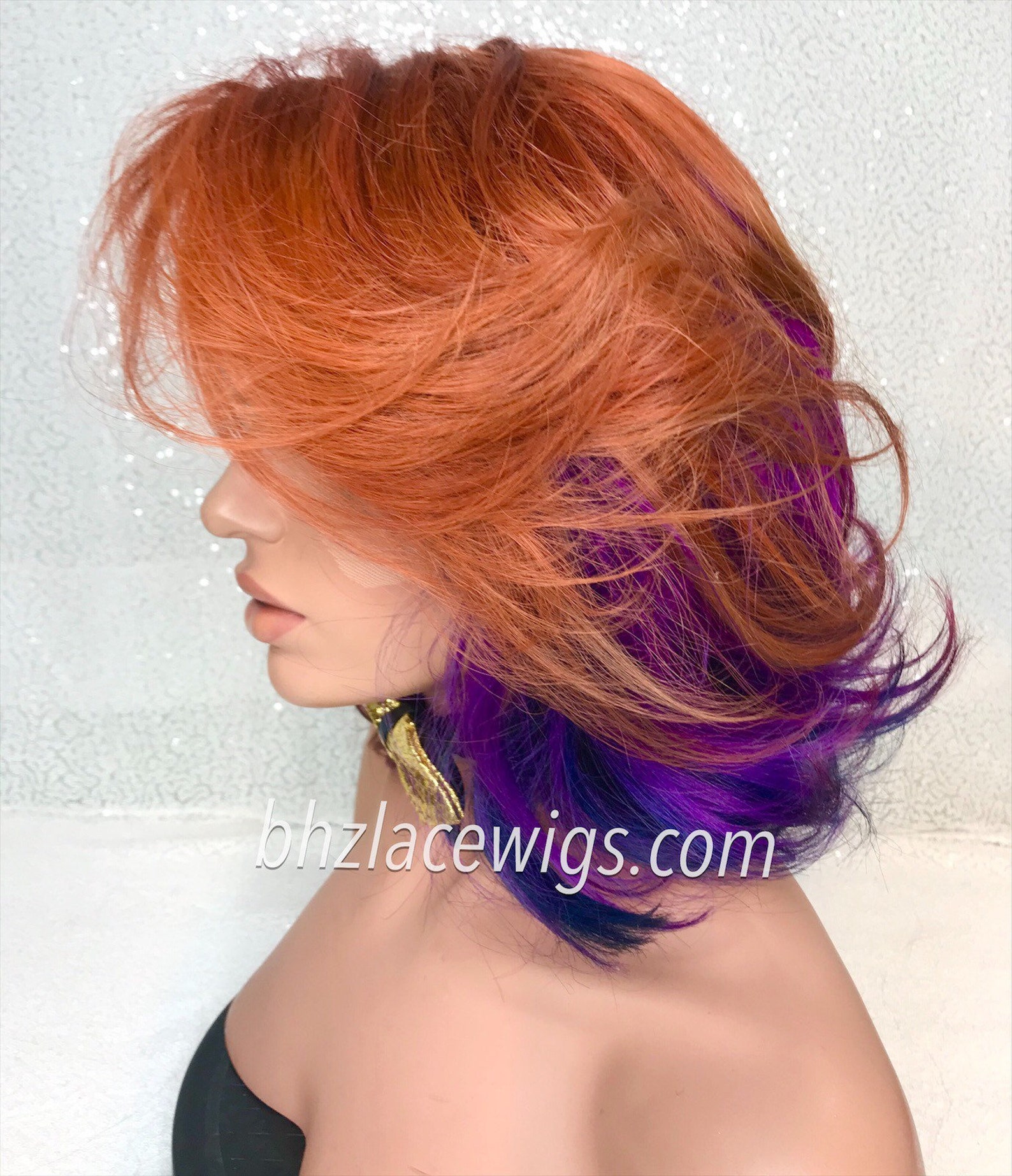 EXCLUSIVE custom color bob wig 100% Human hair wig Brown wig | Etsy