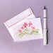 4 Watercolor Floral Notecards Hand Painted Flower Card Set Primrose ...