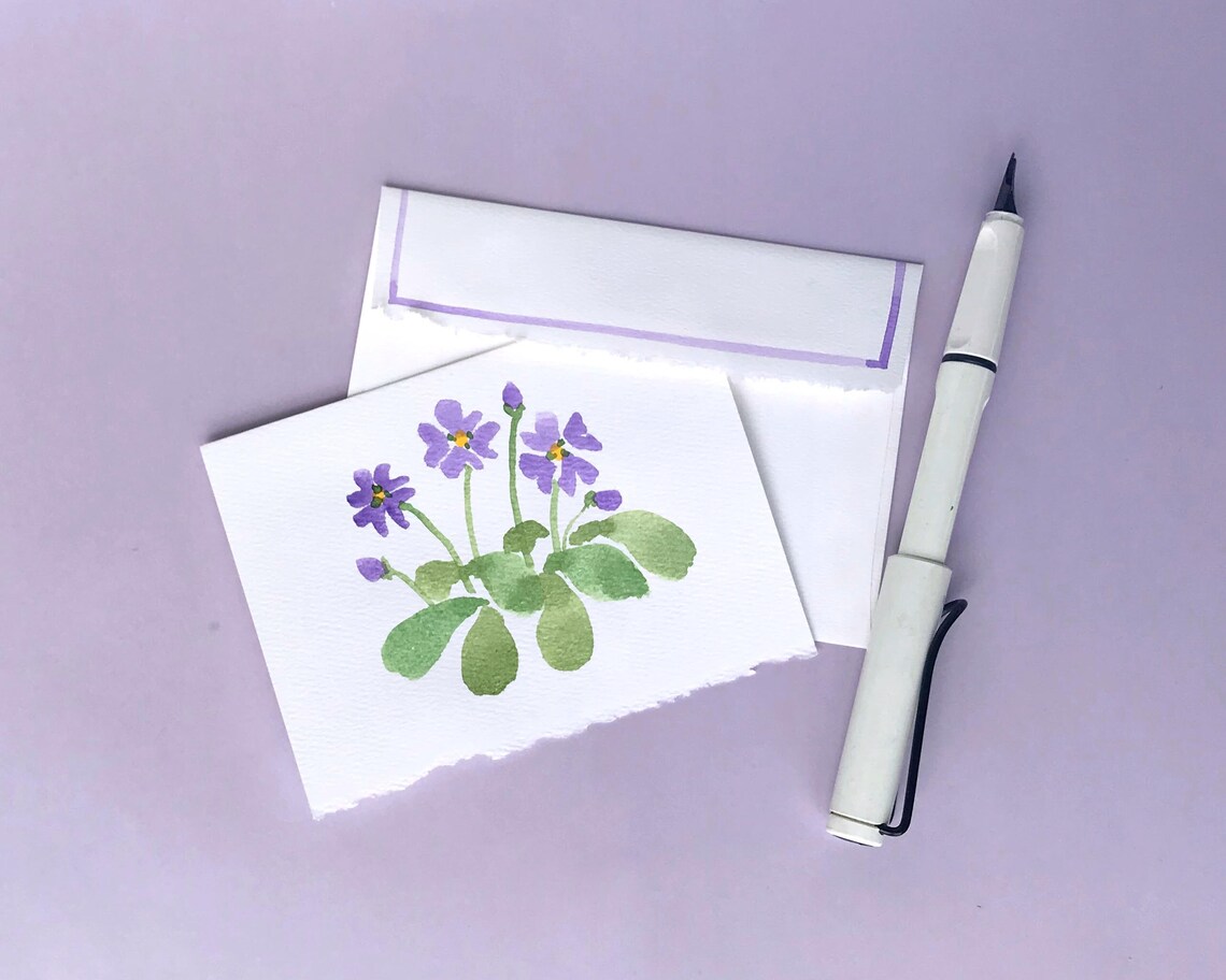 Hand Painted Watercolor Flower Cards Spring Floral Notecards | Etsy