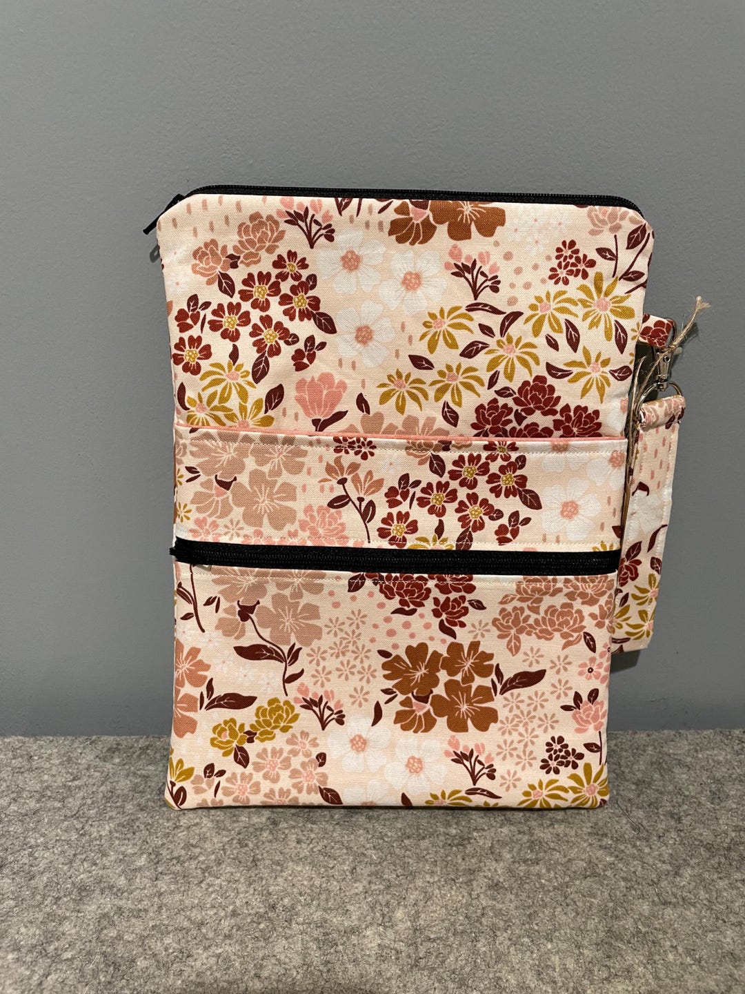 Large Zipper Closure Books Sleeve With Front Zipper Pocket - Etsy