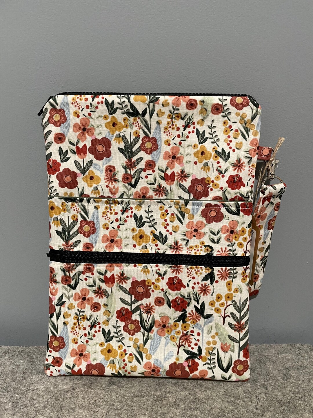 Small Zipper Closure Book Sleeve With Front Zipper Pocket - Etsy