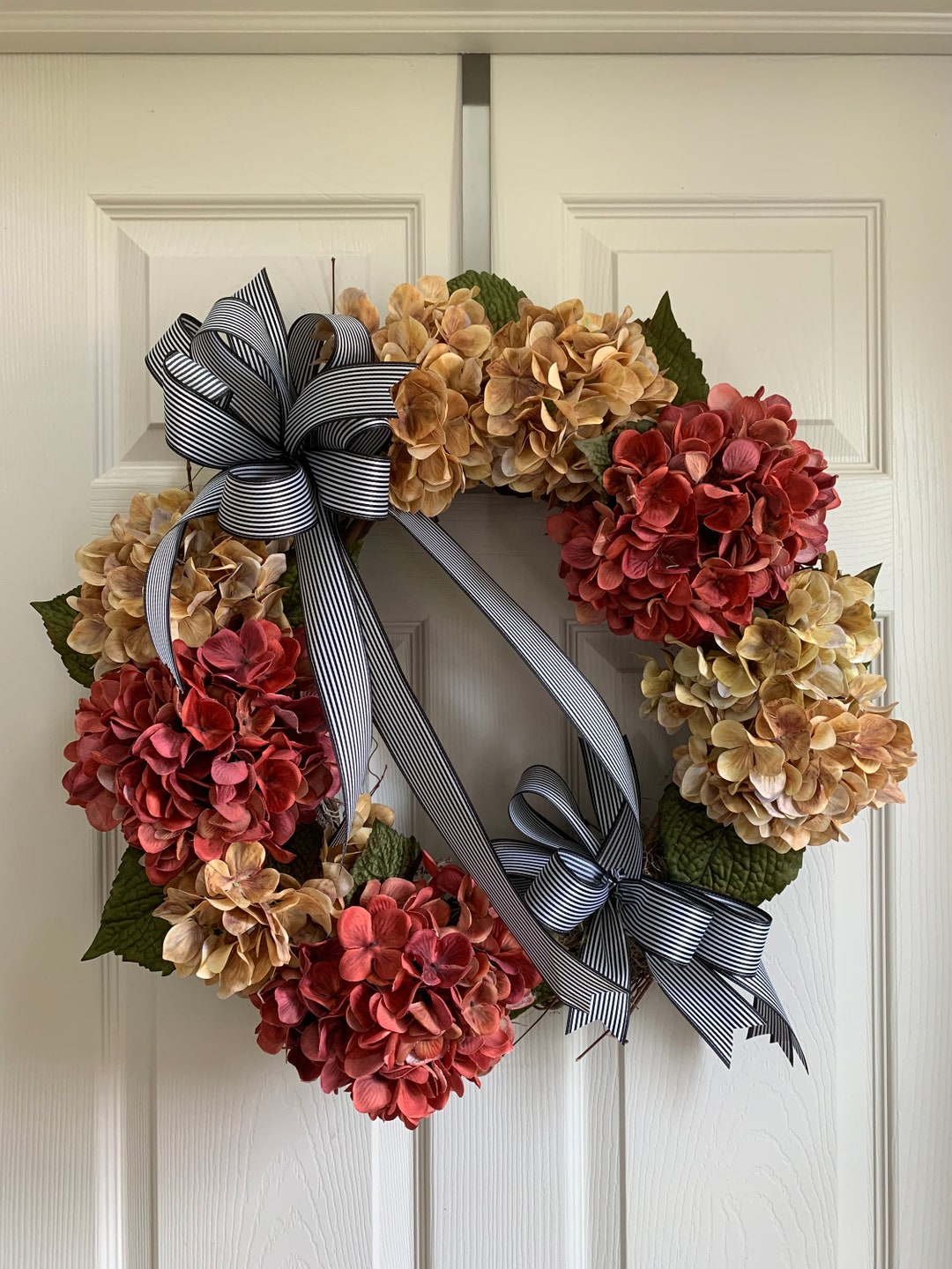 Hydrangea Silk Floral Grapevine Wreath, Hydrangea Wreaths - Etsy