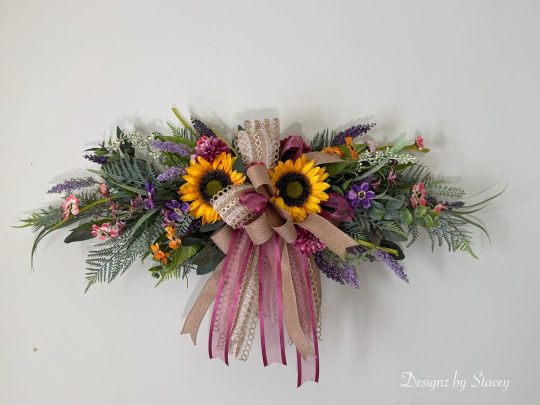 Sunflower Floral Vine Swag: Spring/summer Home Decor - Etsy