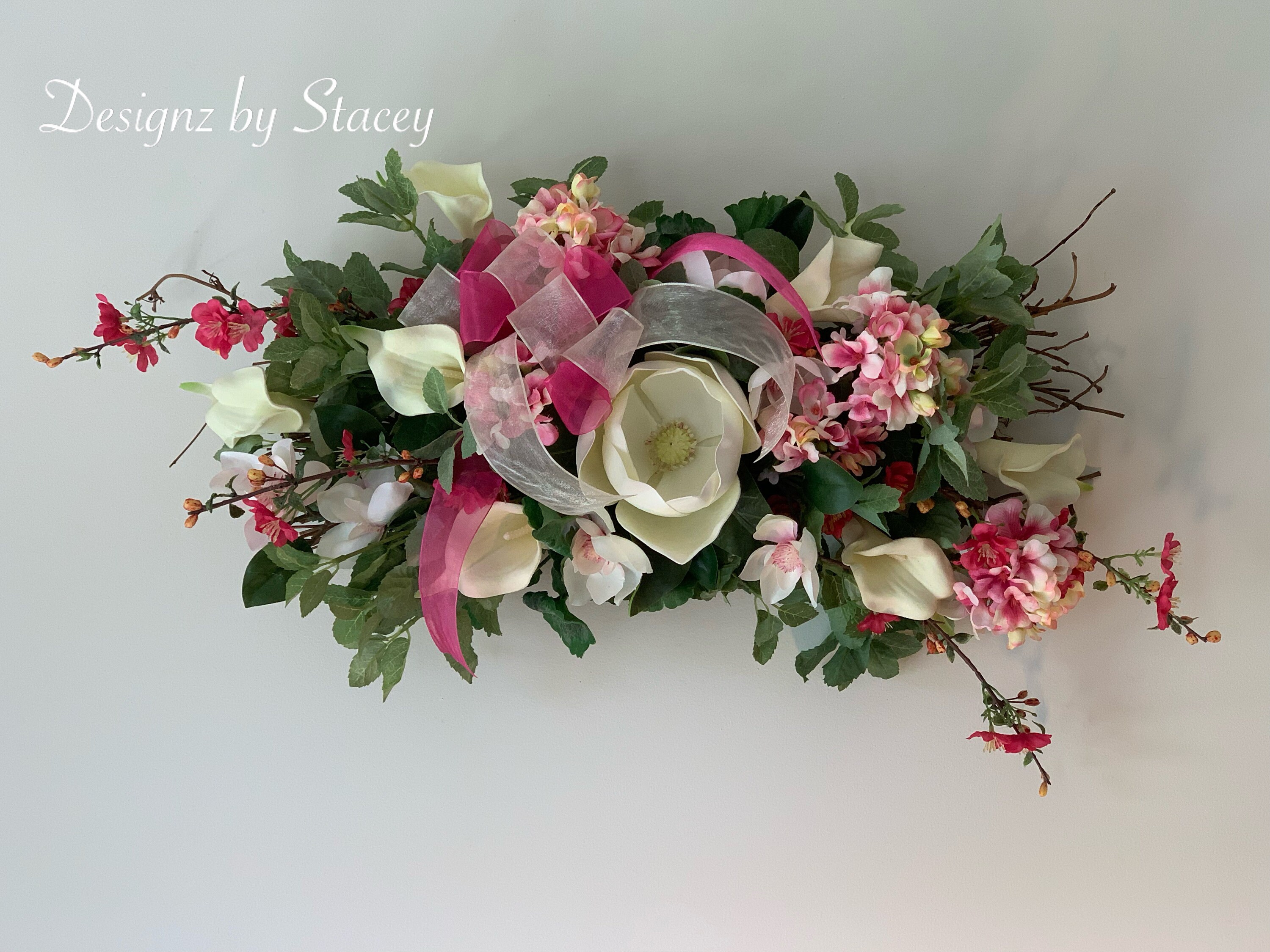 Floral Swag Arrangement Floral Grapevine Swag Arrangement | Etsy