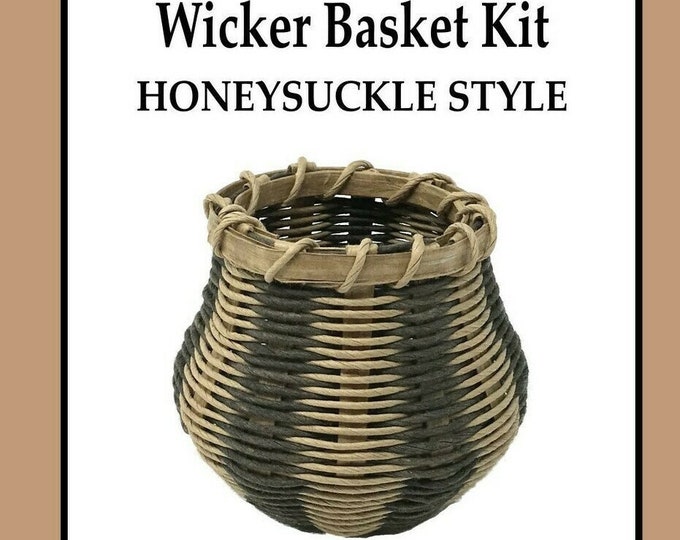 Honey Suckle Wicker Basket Kit, Basket Weaving Kit, Traditional Craft ...
