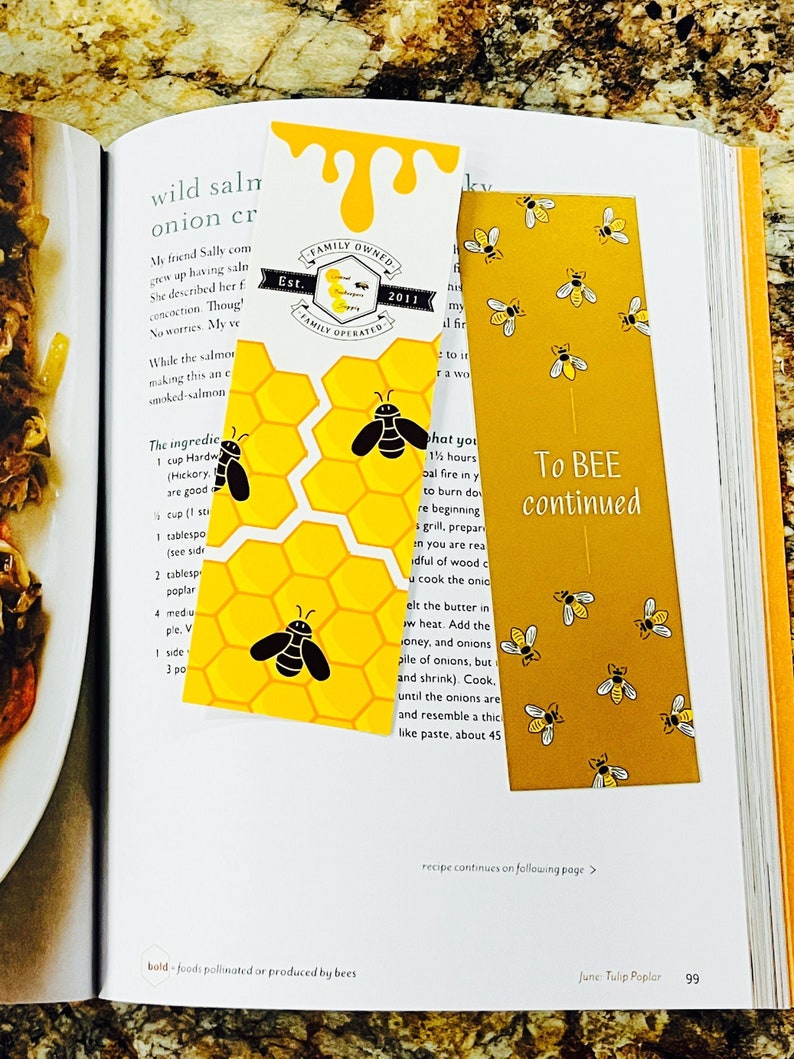 4 Honey Bee Bookmarks Beekeeping Bookmarks Book Holder Book - Etsy