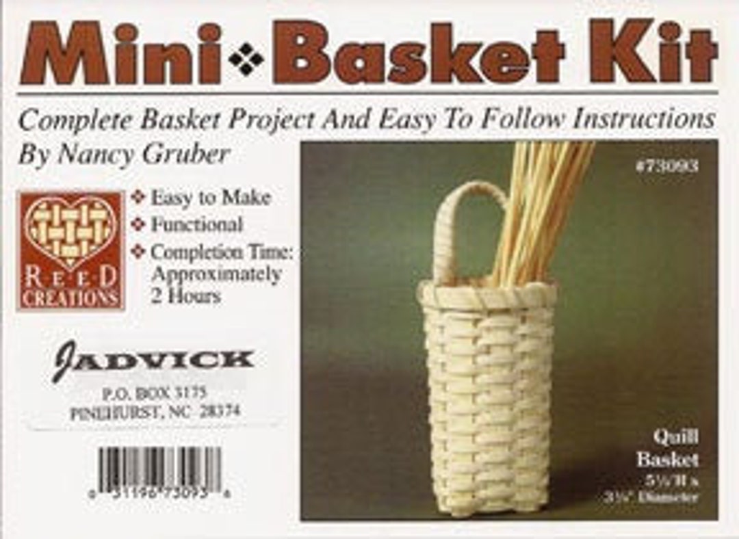 Mini Quill Basket Weaving Kit, Basket Making Kit, Beginner Basket Kit ...