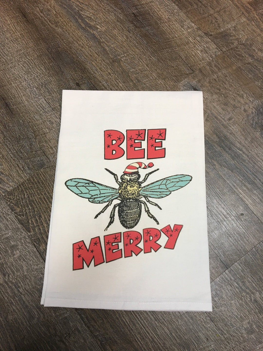 Bee Merry Dish Towel, Kitchen Towel, Hand Towel, Beekeeper Gift ...