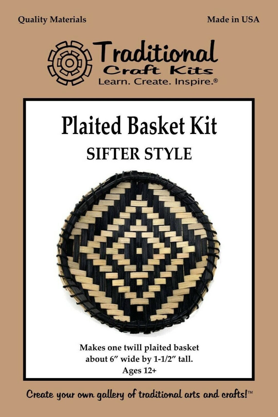 Plaited Basket Kit Sifter Style, Basket Weaving Kit, Traditional Craft ...