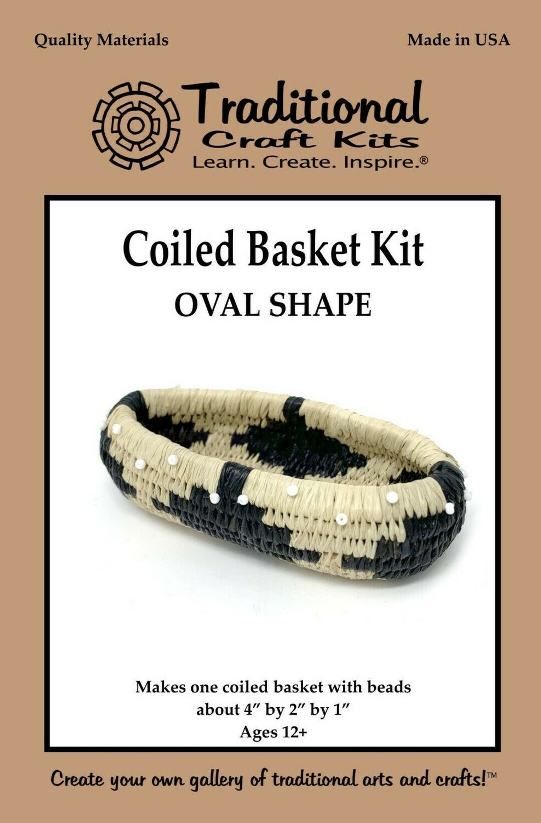 Coiled Oval Basket Kit, Basket Weaving Kit, Traditional Craft Kit ...