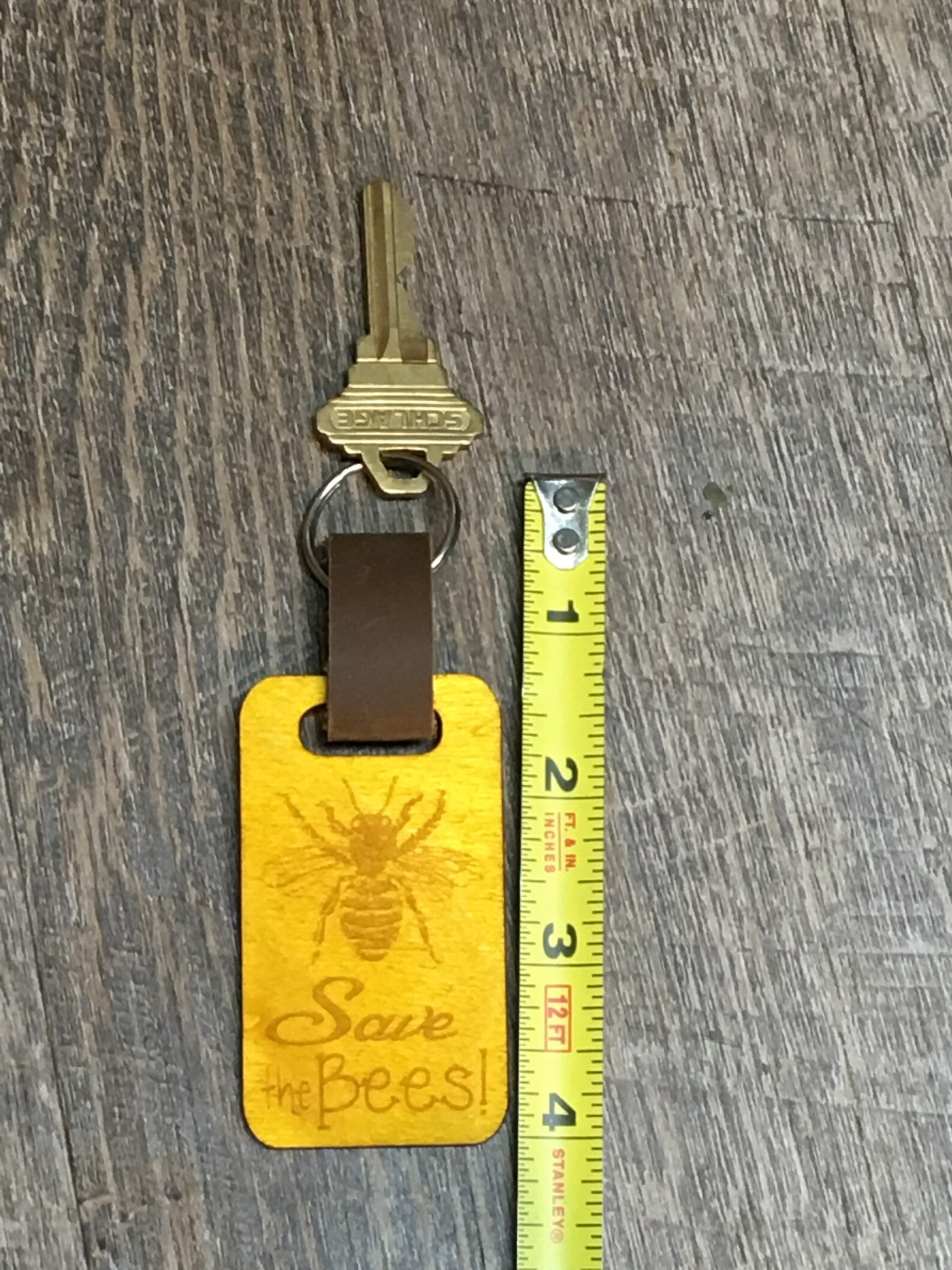 Wooden Key Fob Lasered Honey Bee Save the Bees, Bee Key Chain - Etsy