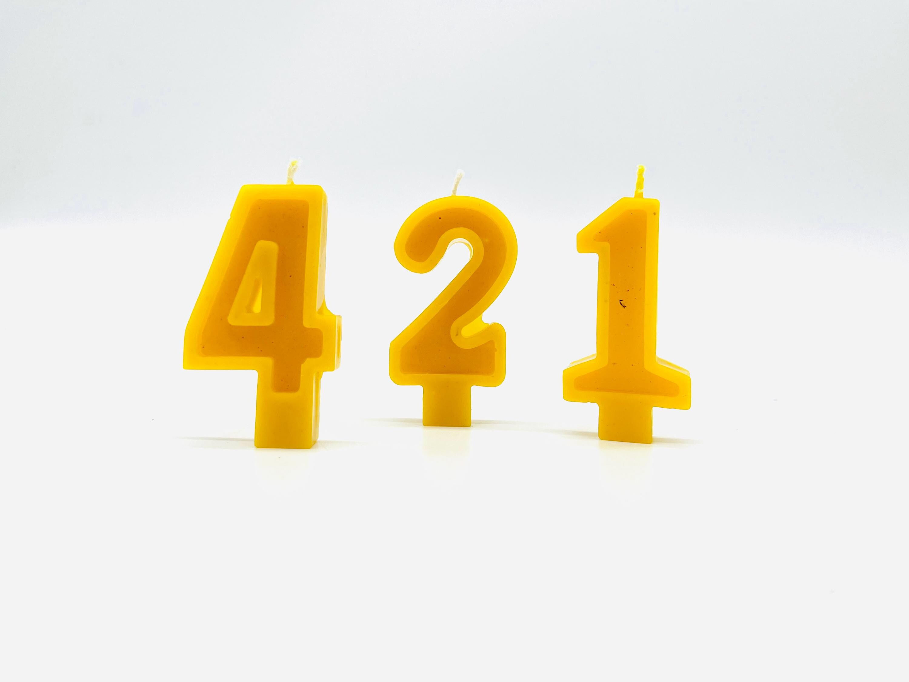 Beeswax Number Birthday Candles, 100% Pure Beeswax, Non-toxic ...