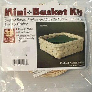 Basket Weaving Kit Cocktail Napkin Basket, Complete Basket Making Kit ...