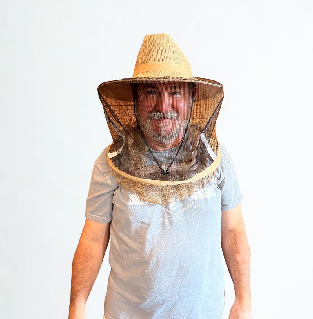 Combo Straw Hat Beekeeping Veil - Etsy