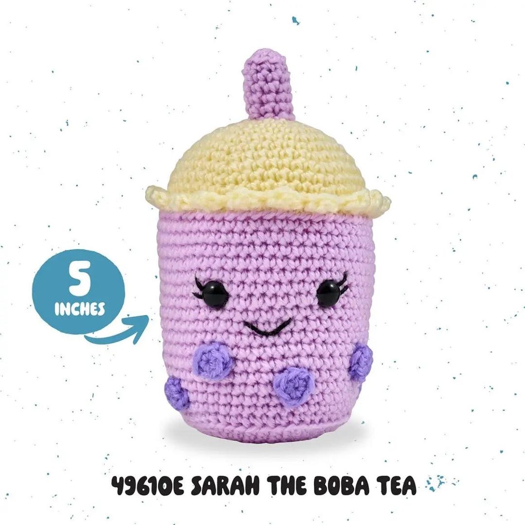 DIY Crochet Kit, DIY Boba Tea Kit Bucilla Amigurumi Tween Teen ...