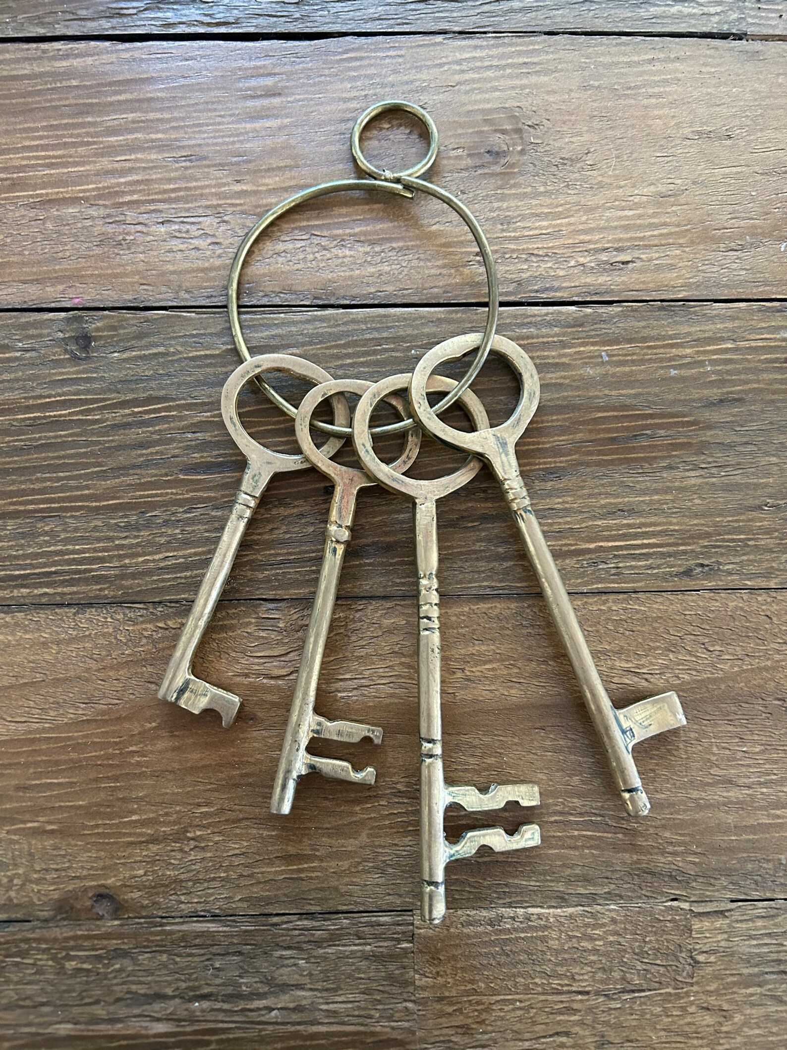 Brass Keys on Key Ring - Etsy