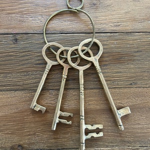 Brass Keys on Key Ring - Etsy
