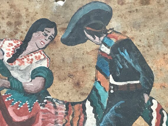 Mexican dancers, tapatío syrup painting. - Gem