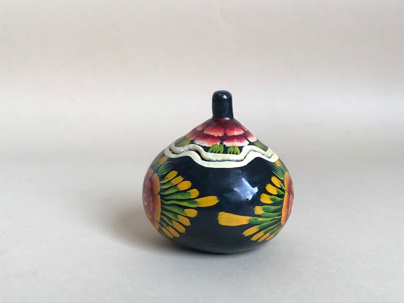 Vintage Hand Painted Gourd. Small Box. - Etsy