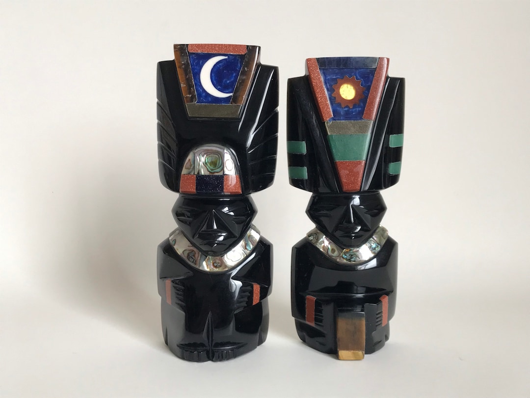 The Sun and the Moon, Onyx Figures. - Etsy