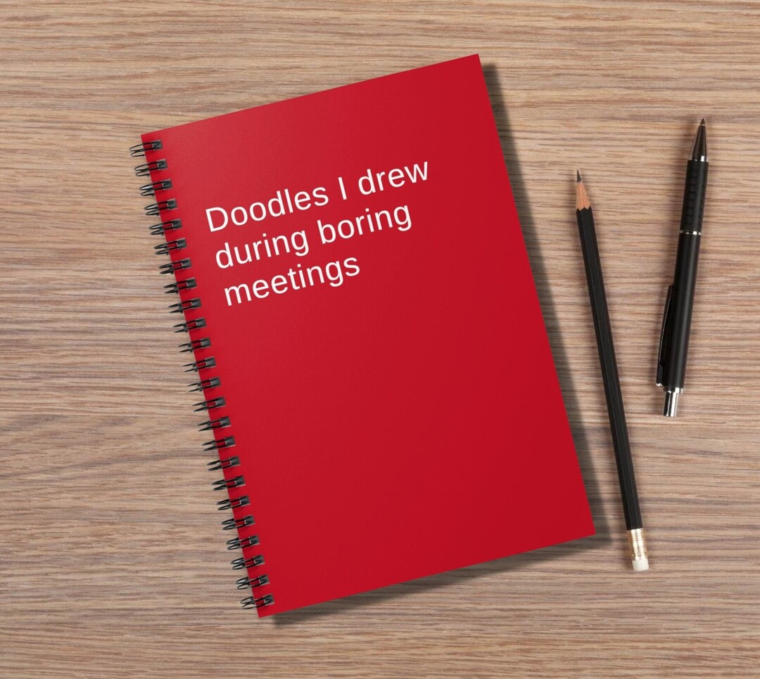 Funny Notebook | Work Notebook | Coworker Gift | Fun Notebook | Doodles ...