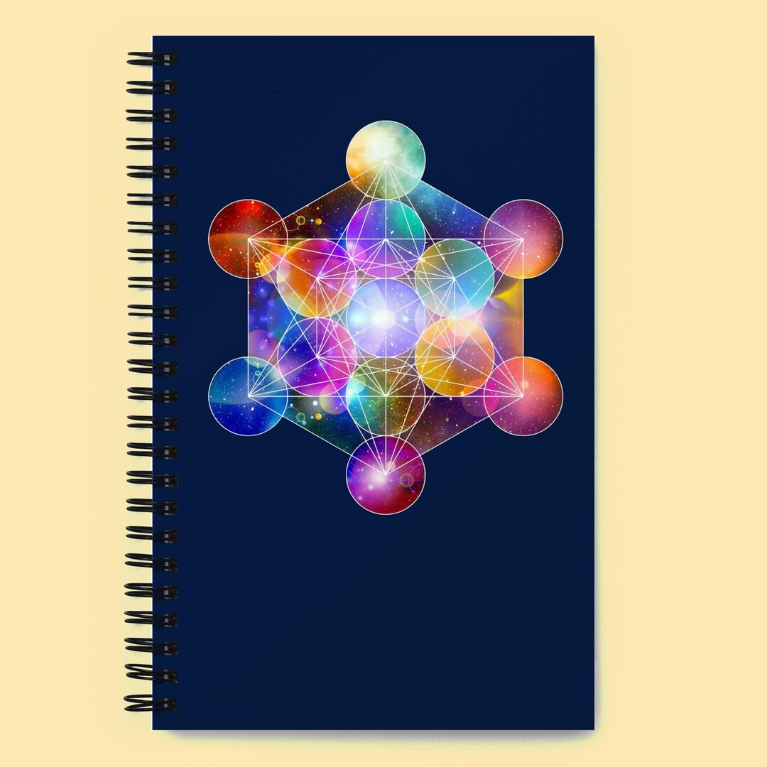 Metatron's Cube Spiral Notebook, Sacred Geometry Journal Book, Merkaba ...