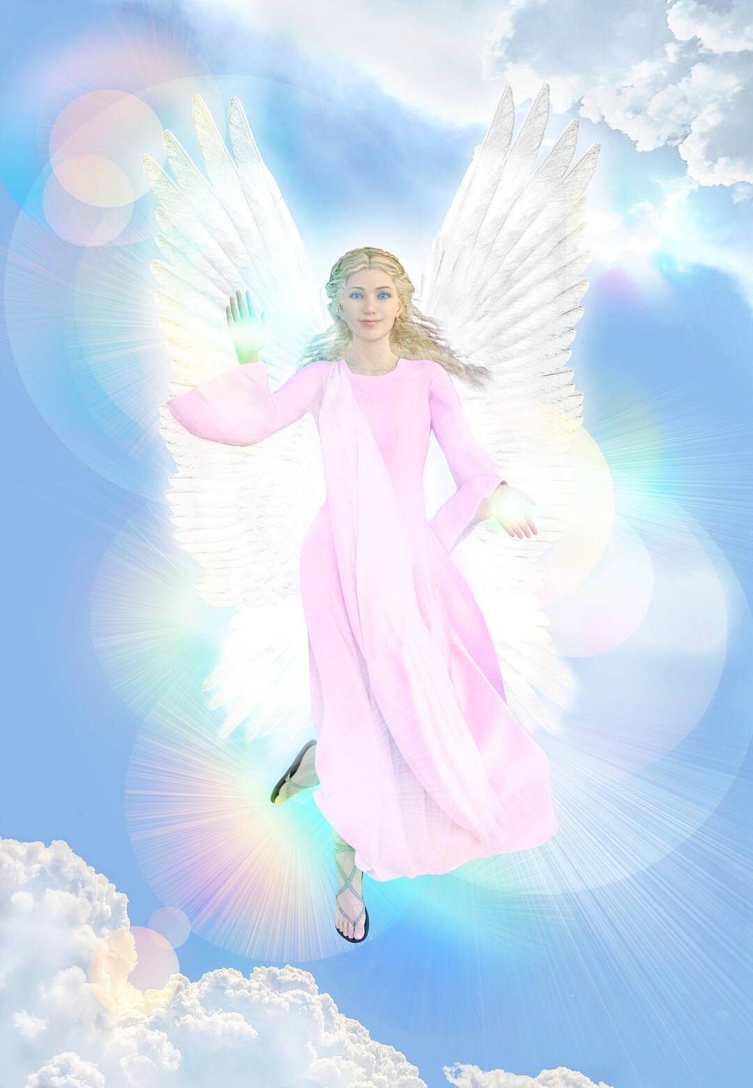 Healing, Angel Print, Angels, Spiritual Art, Reiki, Spiritual Print ...