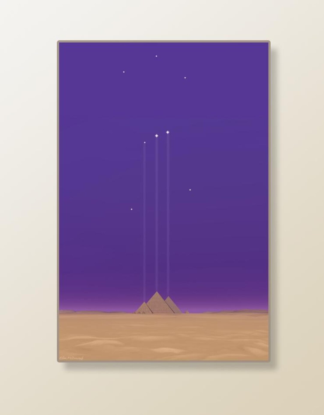Orion Constellation Wall Art, Egyptian Giza Pyramids Home Decor, Gift ...
