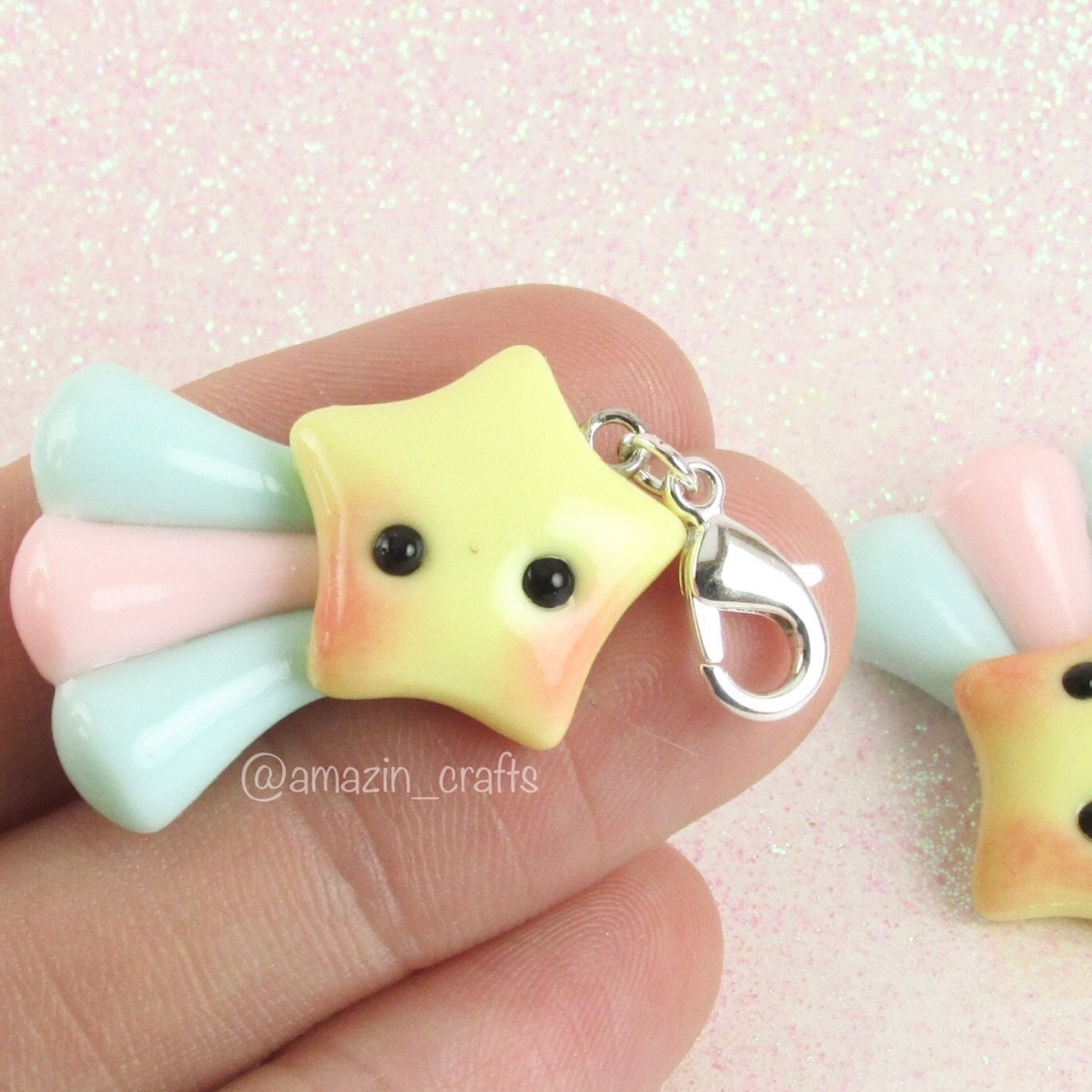 Shooting Star Polymer Clay Charm - Etsy