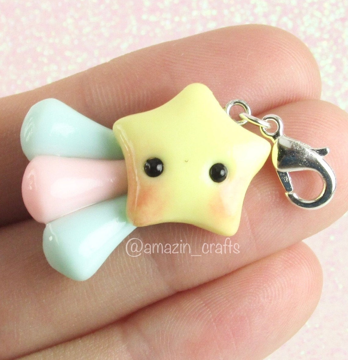 Shooting Star Polymer Clay Charm - Etsy