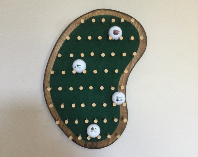 Putting Green Shaped Golf Ball Display - Etsy