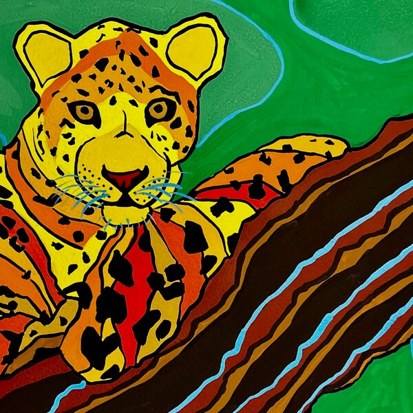 Big Cat Painting - Etsy