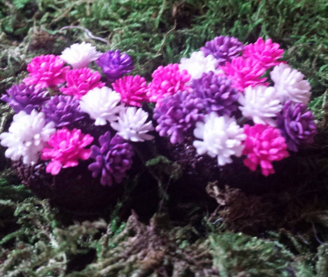 Fairy Garden Accessories. Miniature Flowers. Set of 2 Flower Beds ...