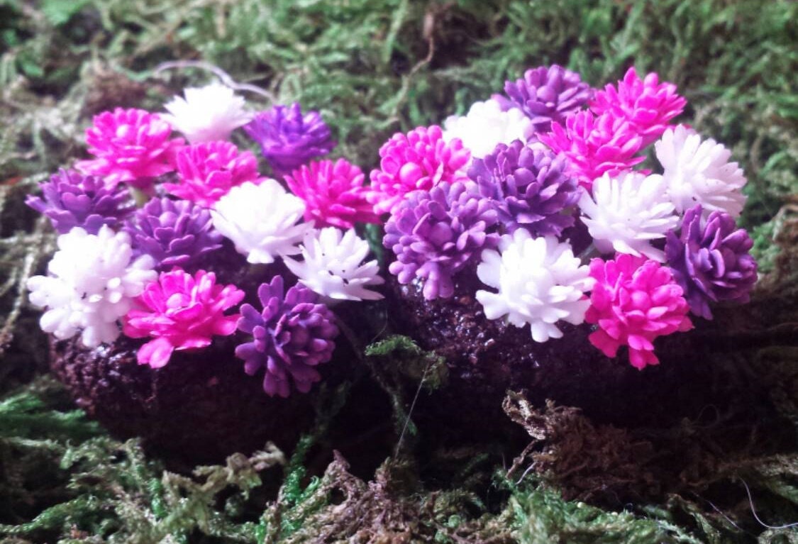 Fairy Garden Accessories. Miniature Flowers. Set of 2 Flower Beds ...