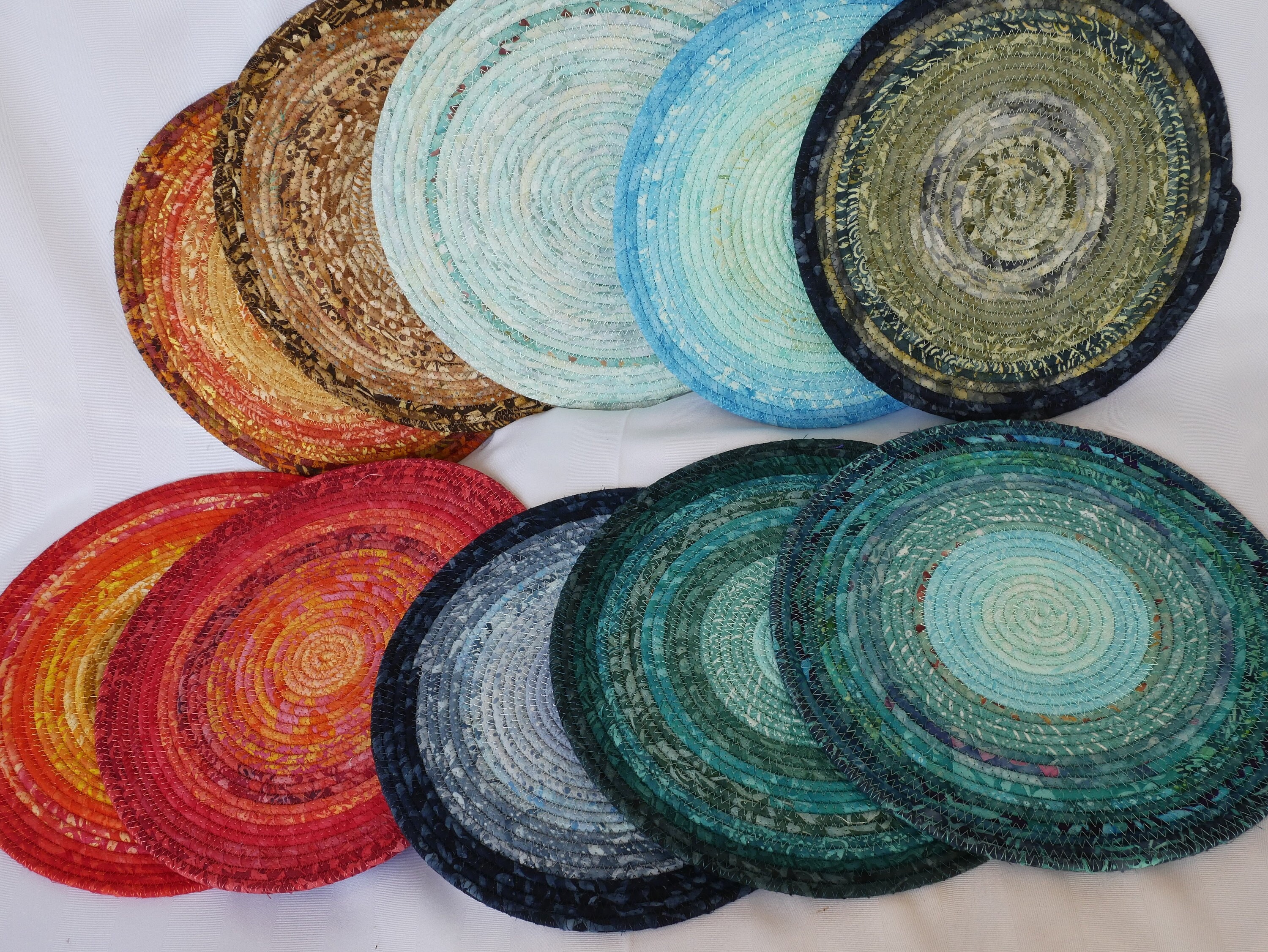 Rope Hot Pad Rag Rugs Batik Baskets Table Centres Trivets - Etsy