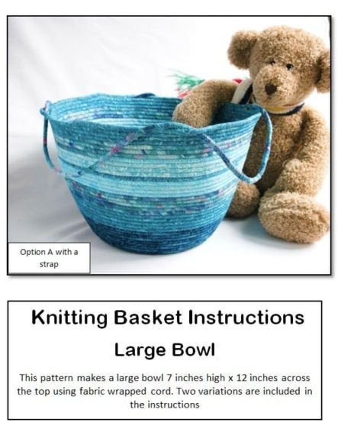 Large Rope Bowl Instructions - Knitting Bowl Pattern - Clothesline Rope ...