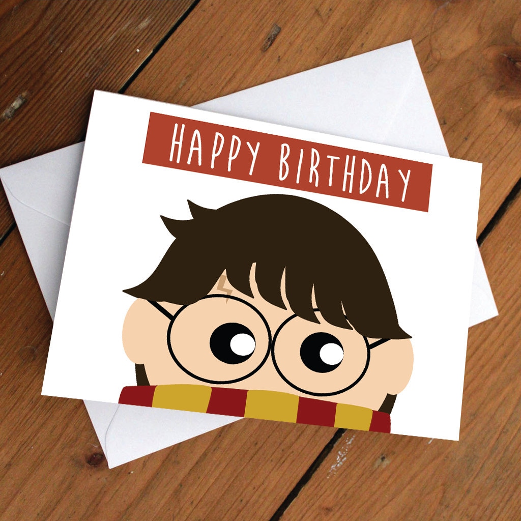 HARRY POTTER CARD / / feliz cumpleaños amor amistad | Etsy HARRY POTTER CARD / / feliz cumpleaños amor amistad | Etsy