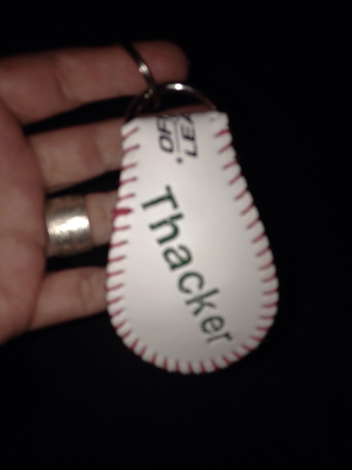 Baseball Keychain. Embroidered. Monogrammed With the - Etsy
