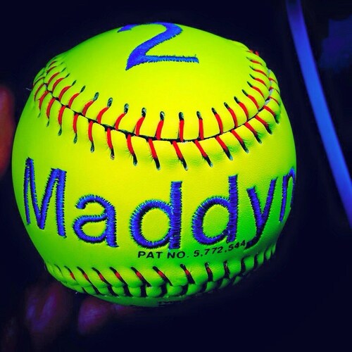 Personalized Embroidered Softball Personalized Softball Gift - Etsy