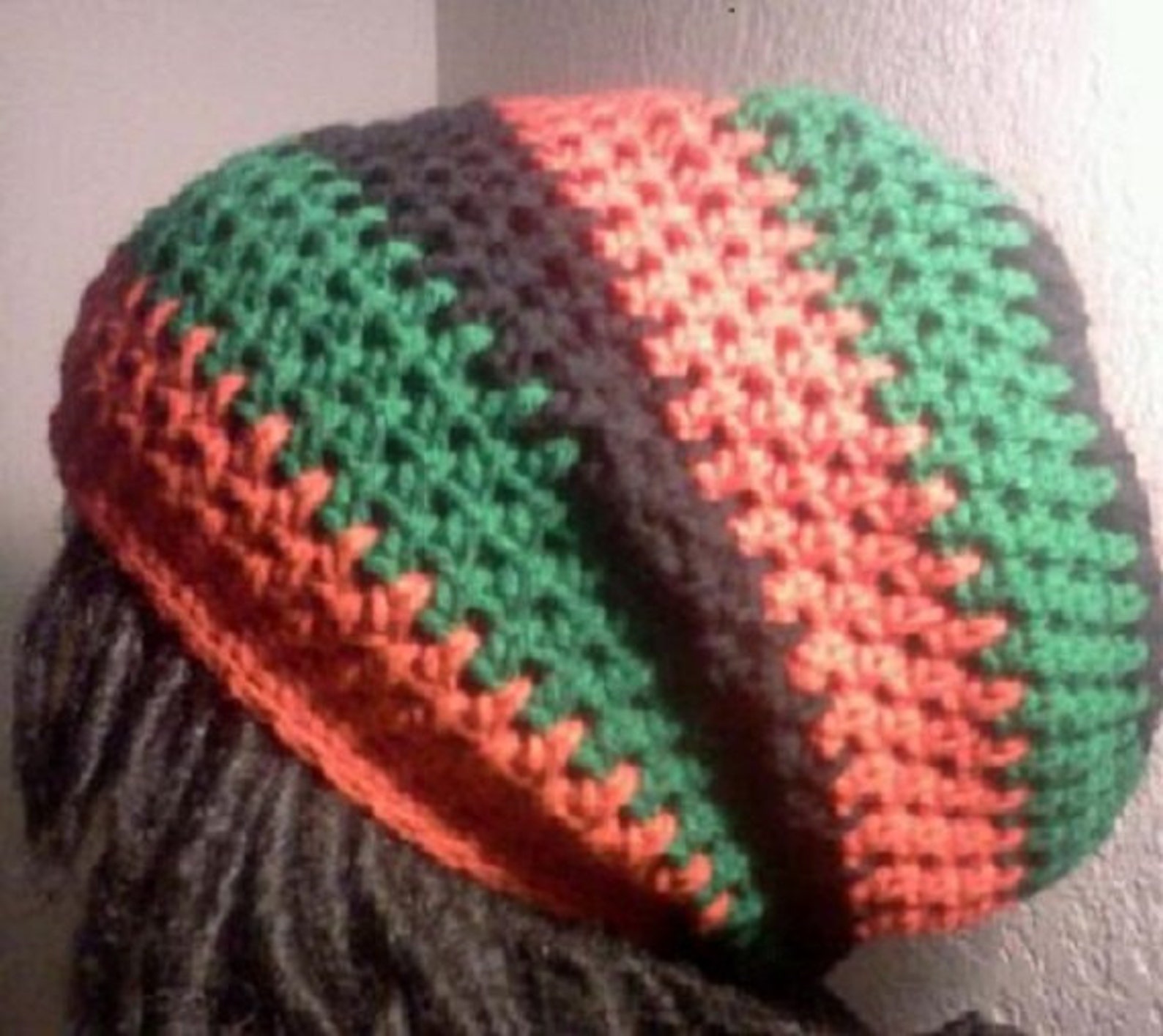 African Pride Rastafarian Tam // Crochet Tams // Slouchy Hats // Rasta ...