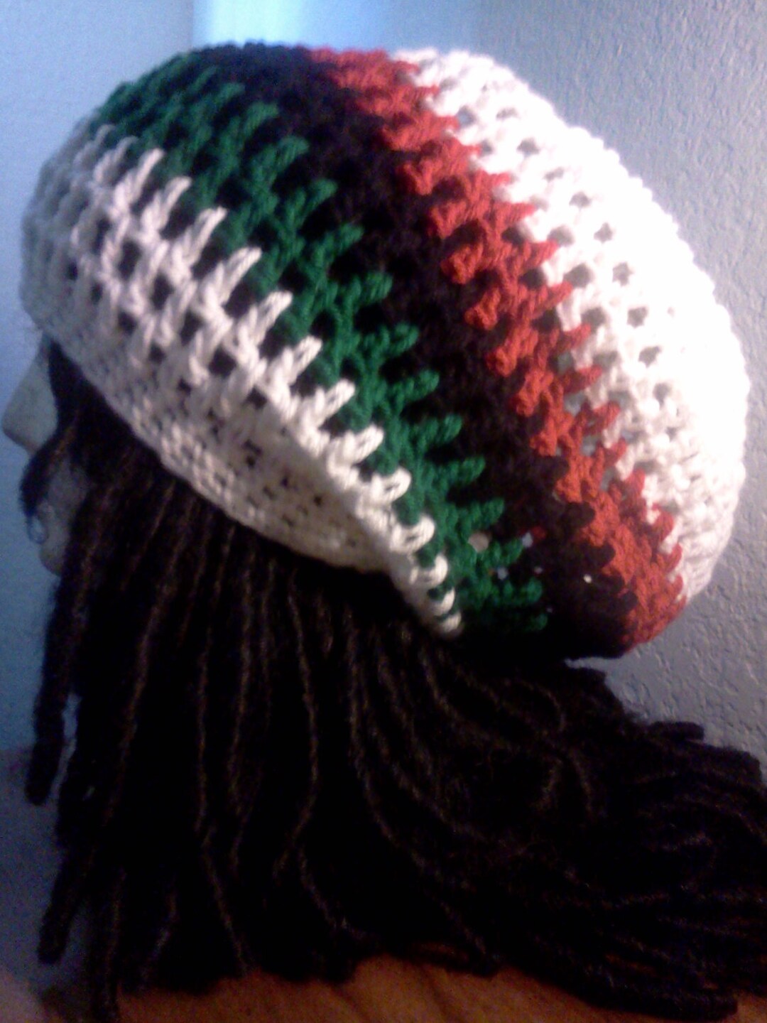 Custom Crocheted African RBG Dread Tam // Crochet Tams // OOAK Unisex ...