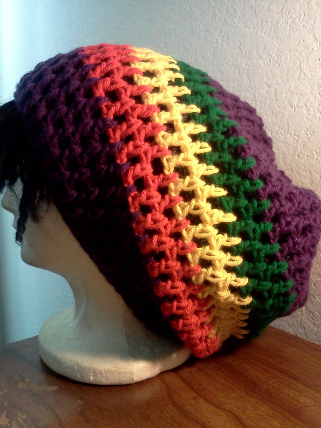 Custom Mandala Topper Rasta Tam // Crochet Tams // OOAK Unisex - Etsy
