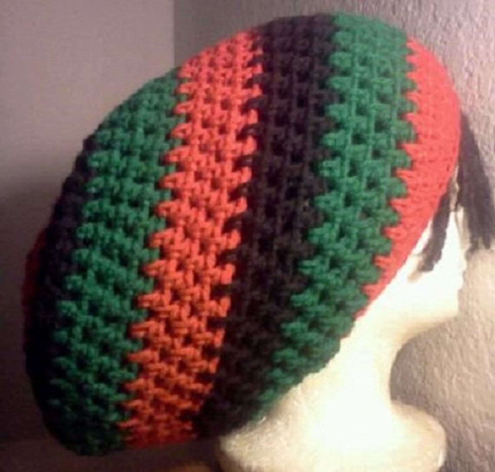 African Pride Rastafarian Tam // Crochet Tams // Slouchy Hats // Rasta ...