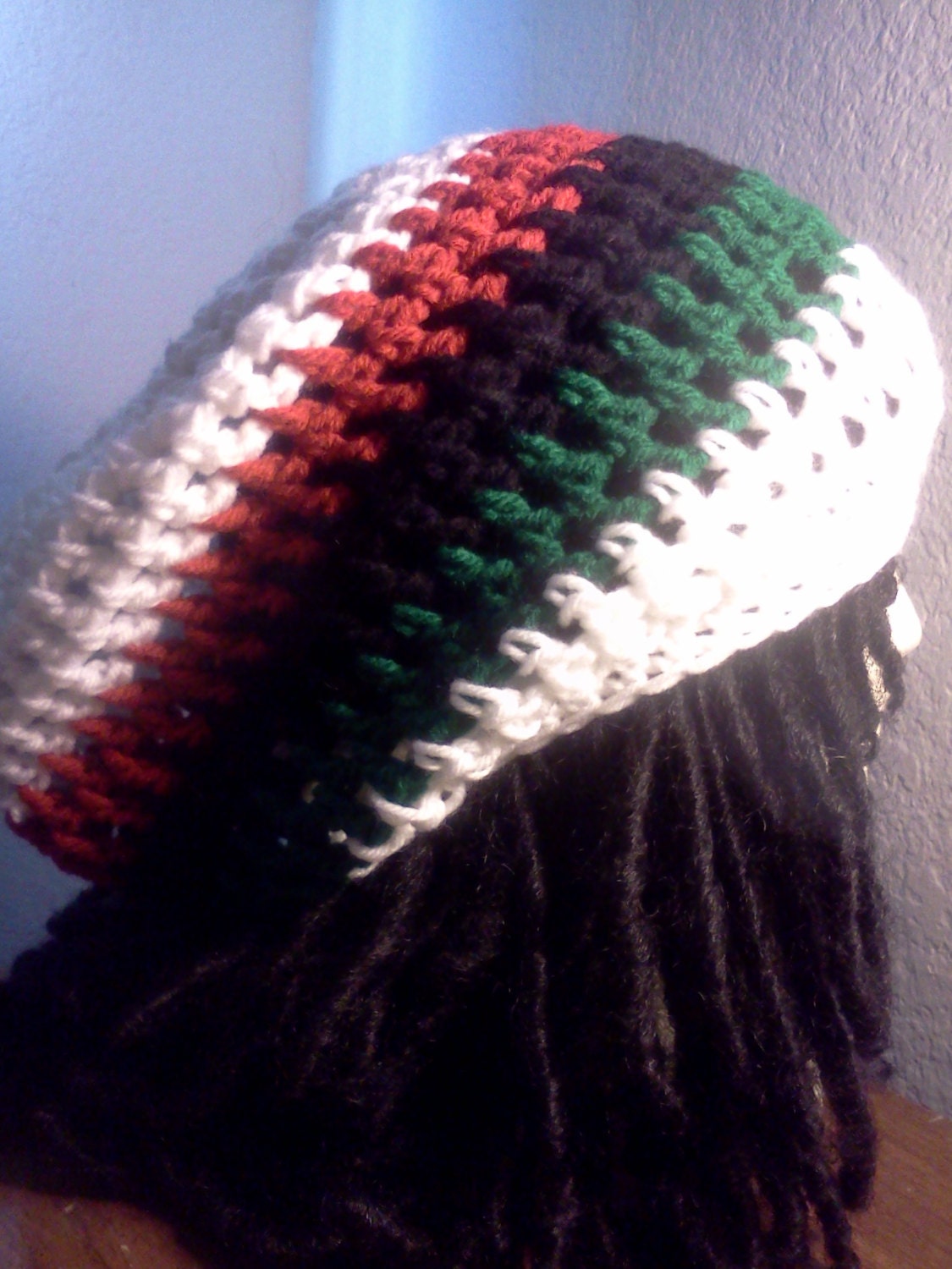 Custom Crocheted African RBG Dread Tam // Crochet Tams // OOAK - Etsy