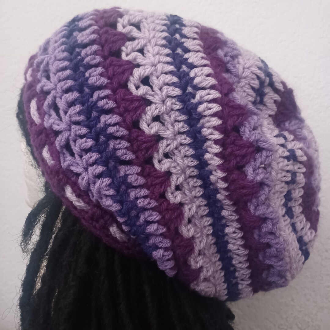 The empress's Majesty Drawstring Tam // Crochet Tams // Women's Slouchy ...