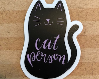 Cat Person Sticker - Etsy