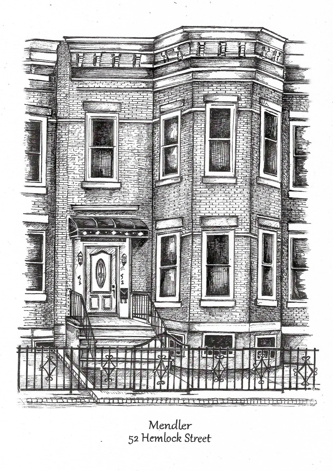 Custom House Portrait/ House Drawing/ Pen and Ink House Illustration ...